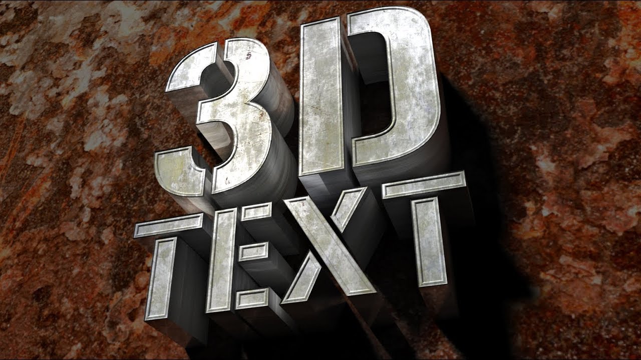 Photoshop: How to create realistic, texture-wrapped, 3D text in CS6