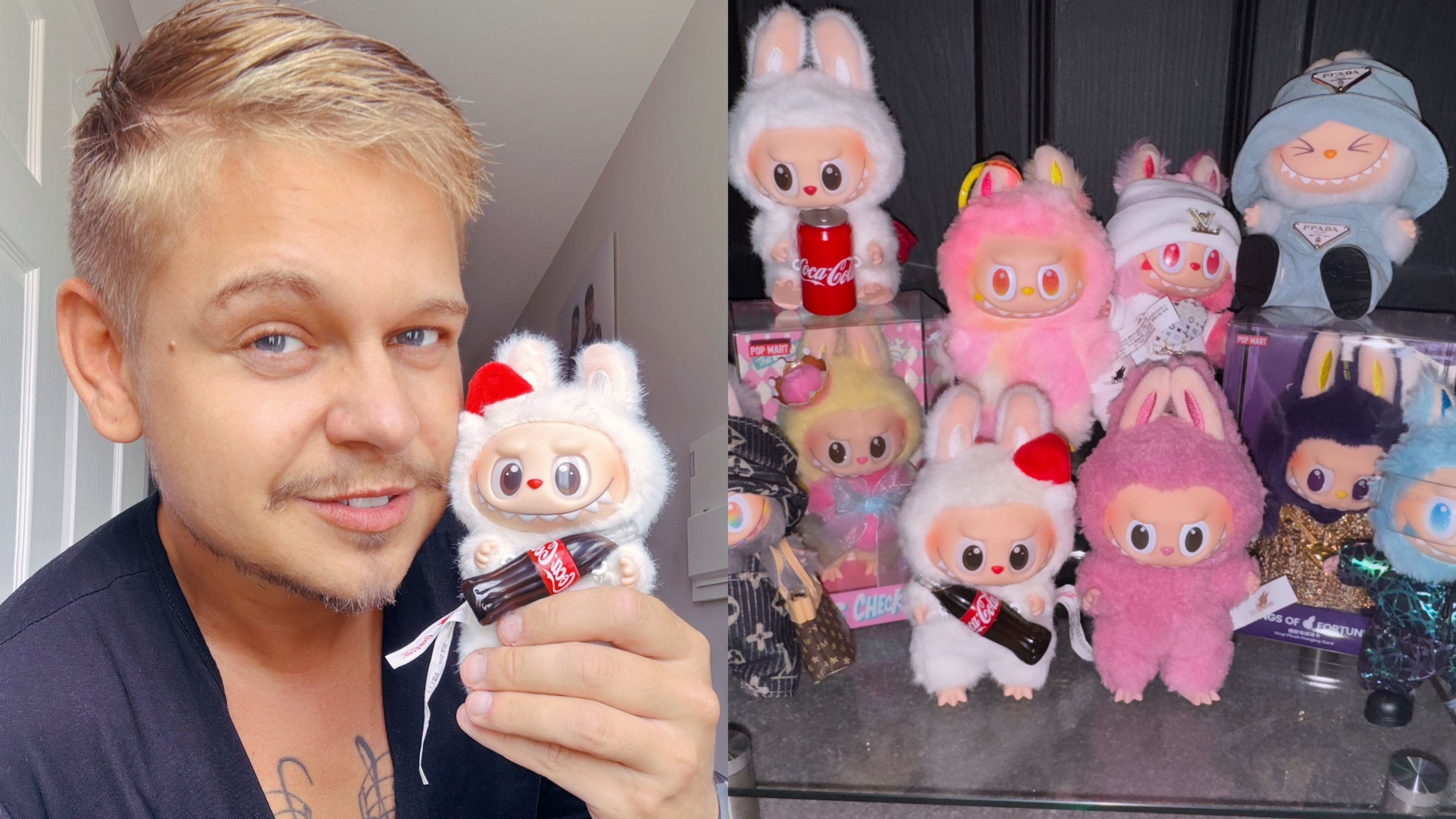Labubu addict spends four hours a day shopping for his 200 doll collection