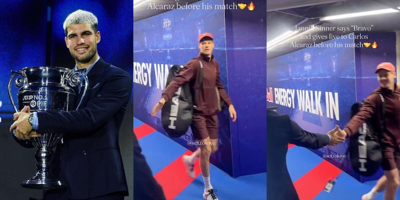 Sinner incrocia Alcaraz nel tunnel: il bellissimo gesto prima della ...