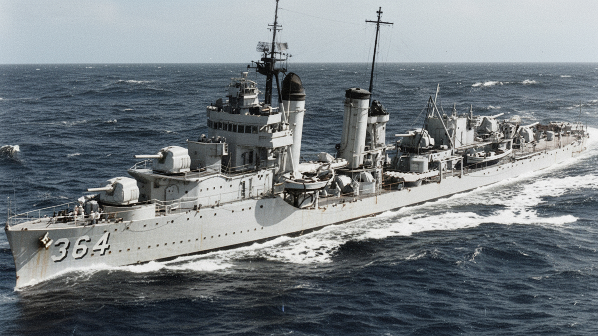 The Destroyer Hit by Seven Kamikazes in One Battle