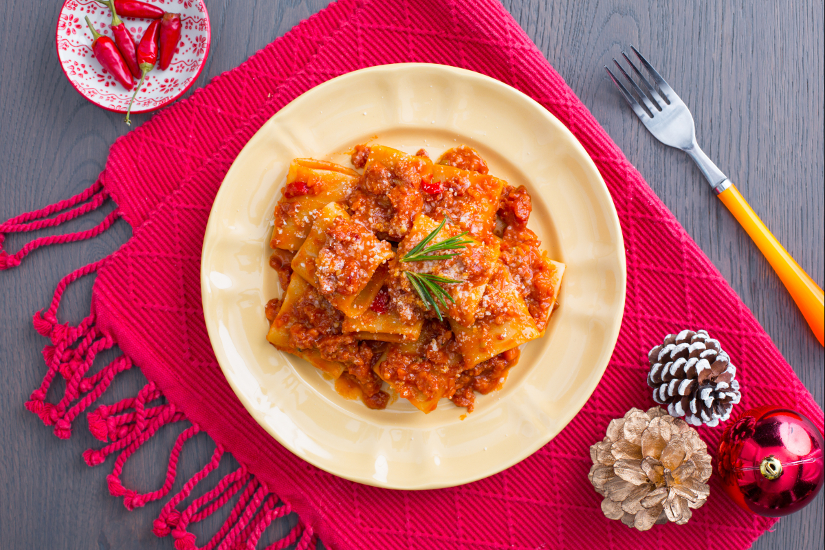 Paccheri with cotechino ragù