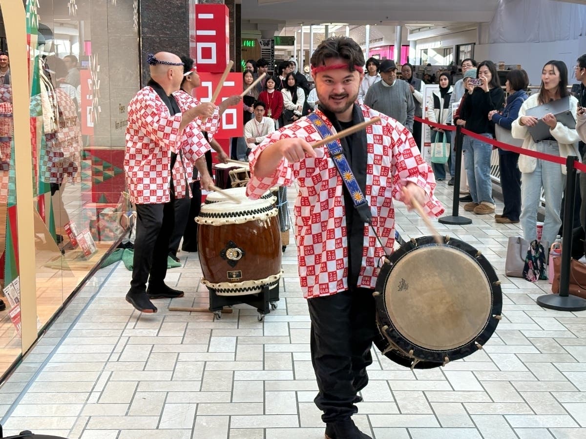Drums Welcome Customers To Grand Re-Opening Of Global Retailer In Tysons