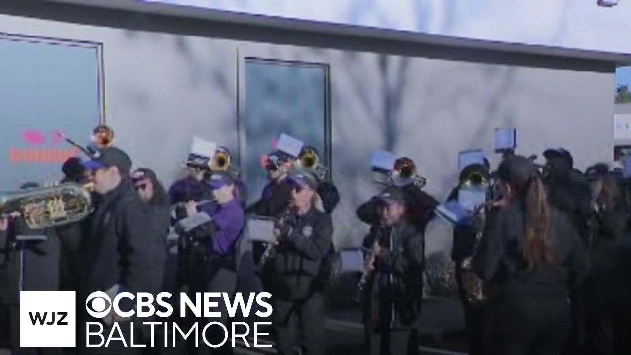 Baltimore Ravens , Dunkin hold pep rally in Maryland ahead of Ravens ...