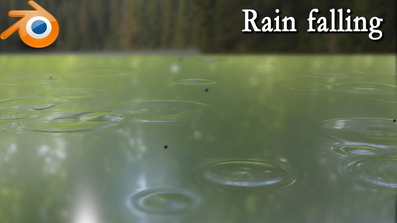 Learn Blender with me 5 - How to make rain on the lake surface like ...