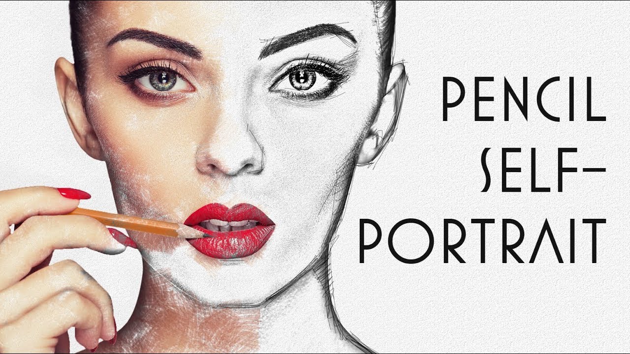 Photoshop: How to create a pencil self-portrait