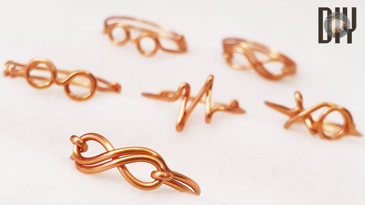 Infinity | Glasses | XO | Heartbeat | Simple wire rings | Adjustable ...