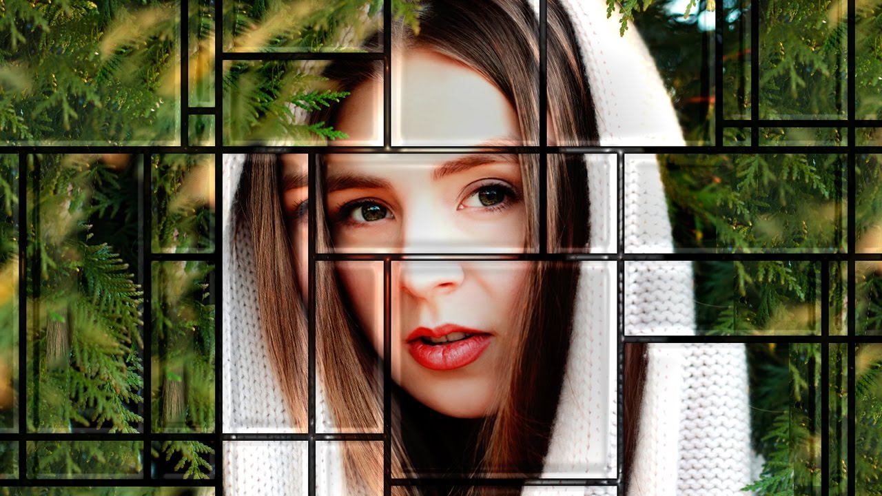 Photoshop tutorial: How to create a glass block, mosaic portrait