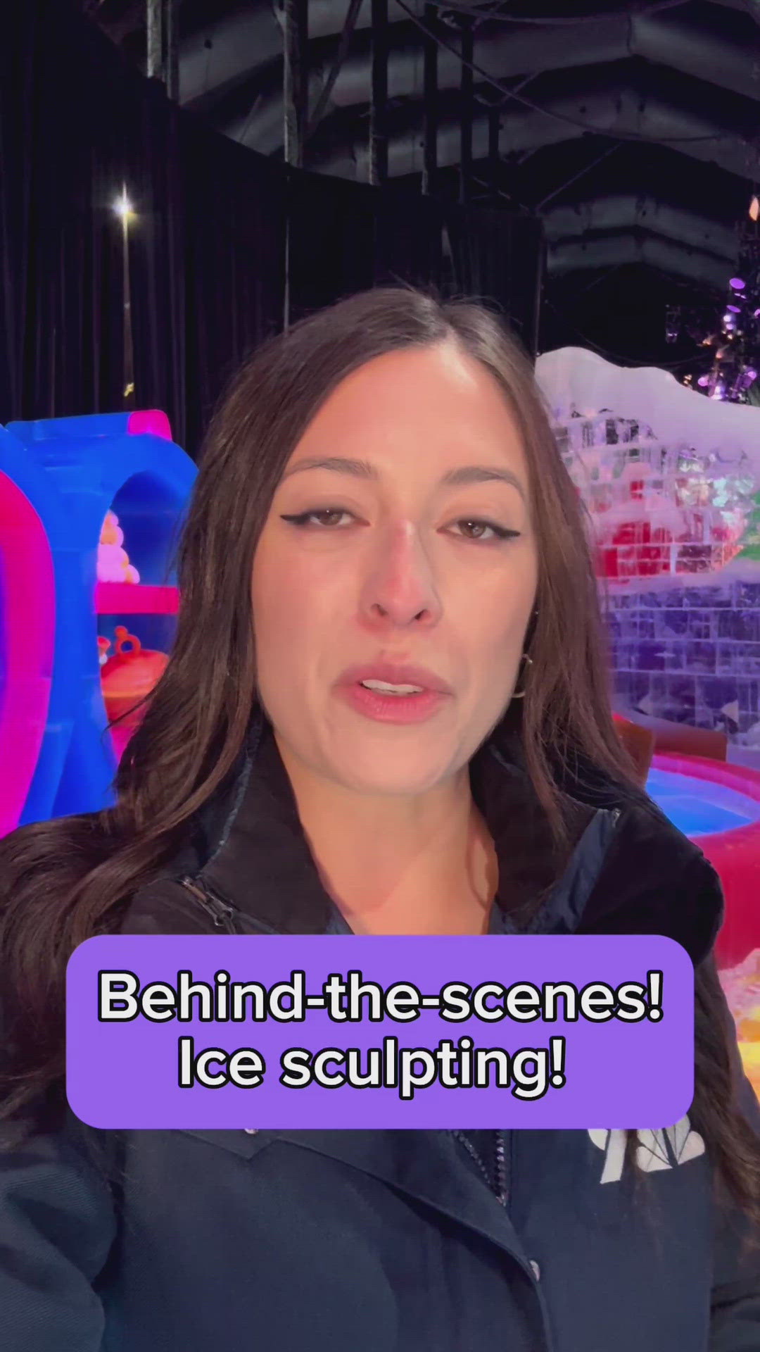 Behind-the-scenes ice sculpting!
