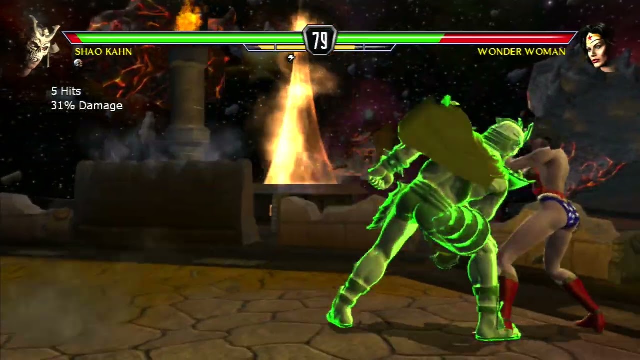 MK vs DC battles - Shao Kahn vs Wonder Woman