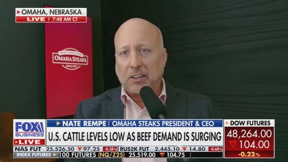 Omaha Steaks boss warns beef price won't come down until 2027