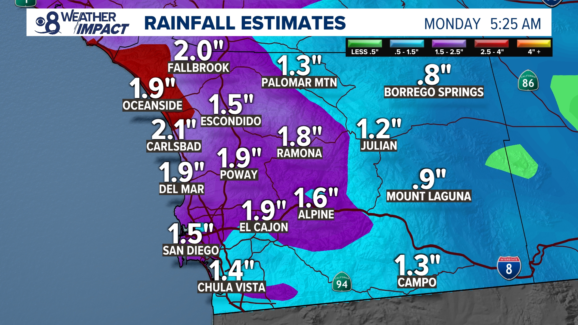 Heavy rain threatens mudslides in fire-scarred Southern California