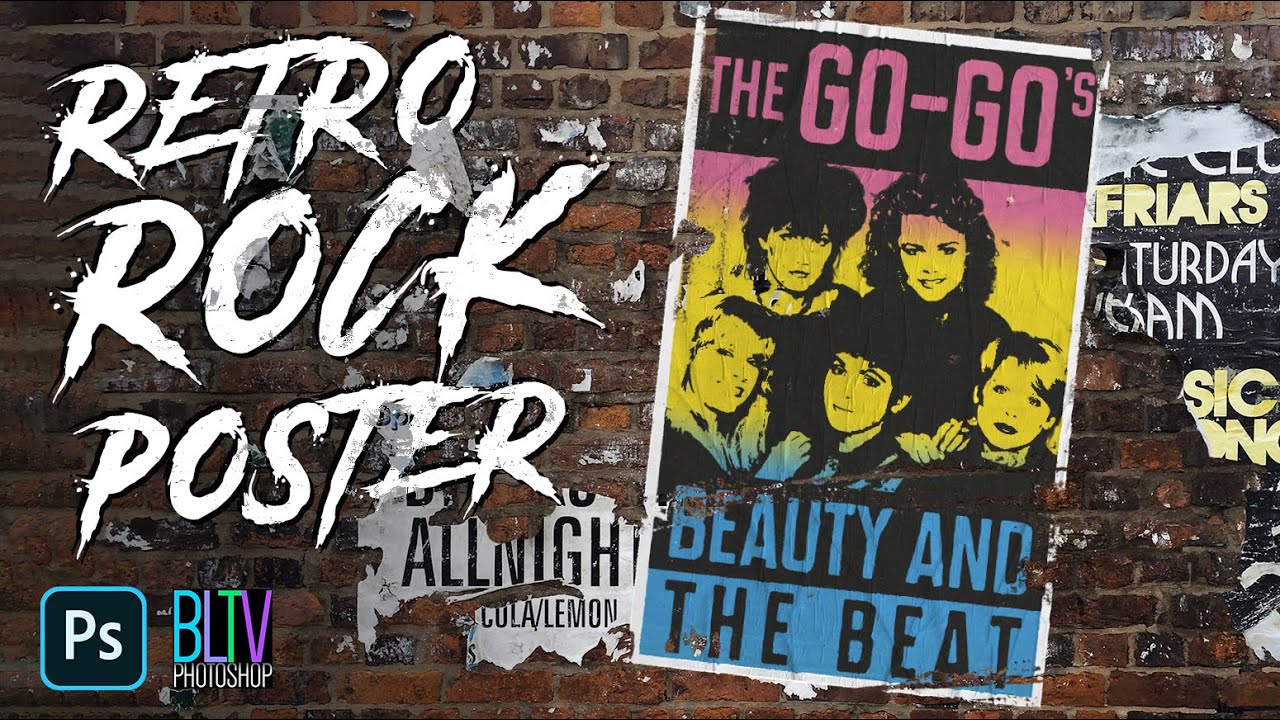 Photoshop: Create a classic retro 1980's rock poster!