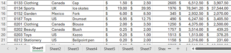 Stop using so many tabs in Microsoft Excel