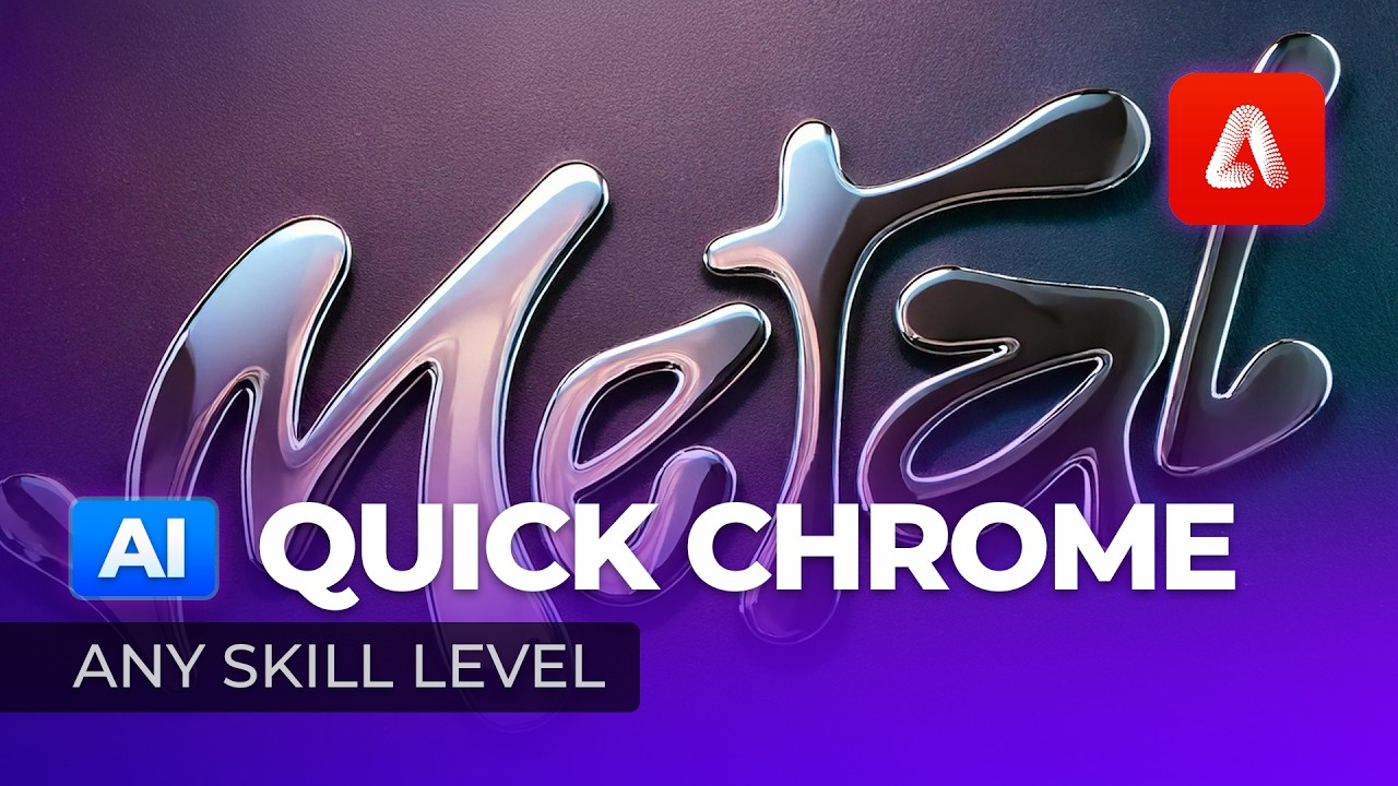 How to make chrome and liquid metal letters in Adobe Firefly