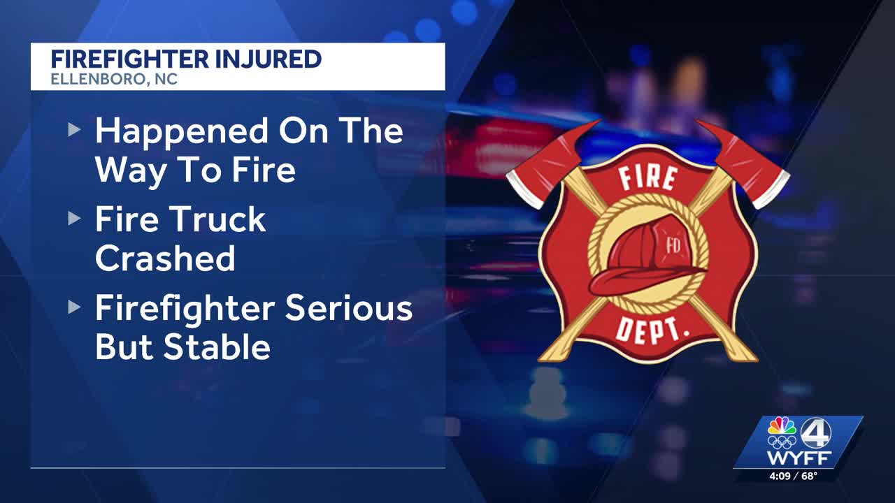 North Carolina: Firefighter in serious condition after fire truck crash ...