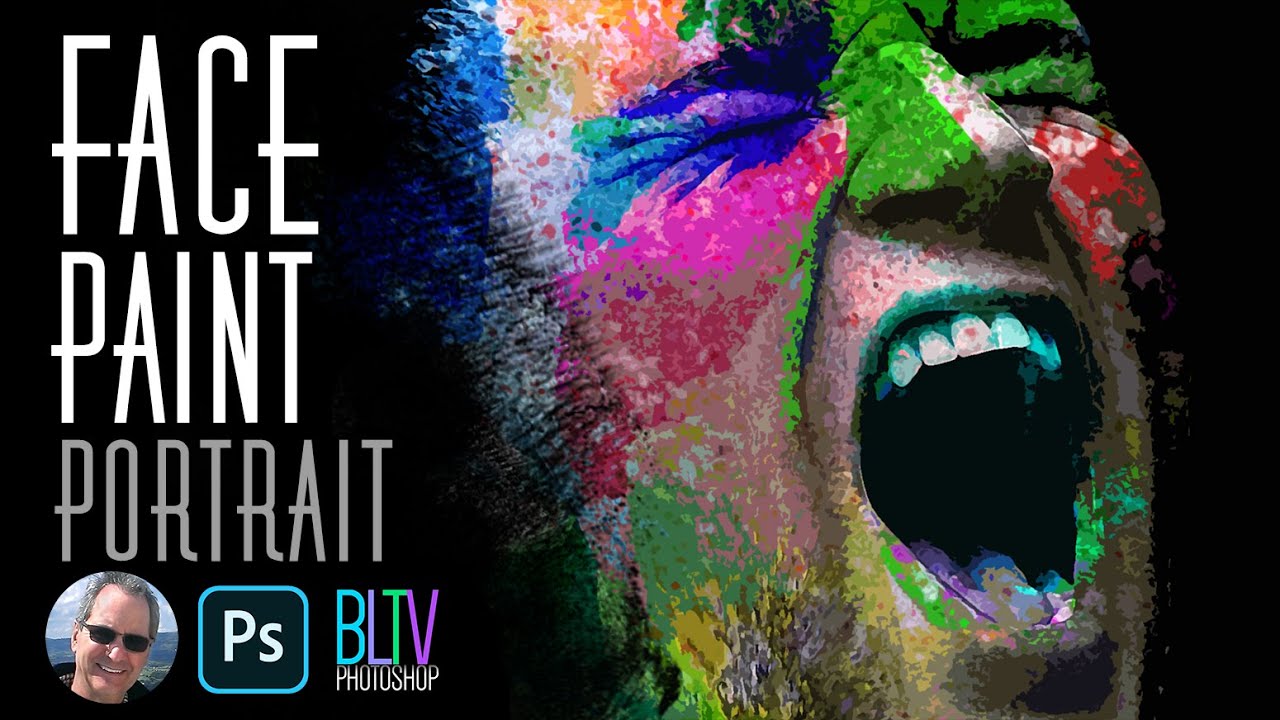 Photoshop: How to create a face paint portrait!