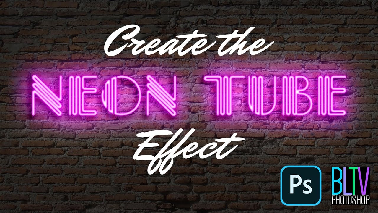 Photoshop: How to create a NEON tube effect!