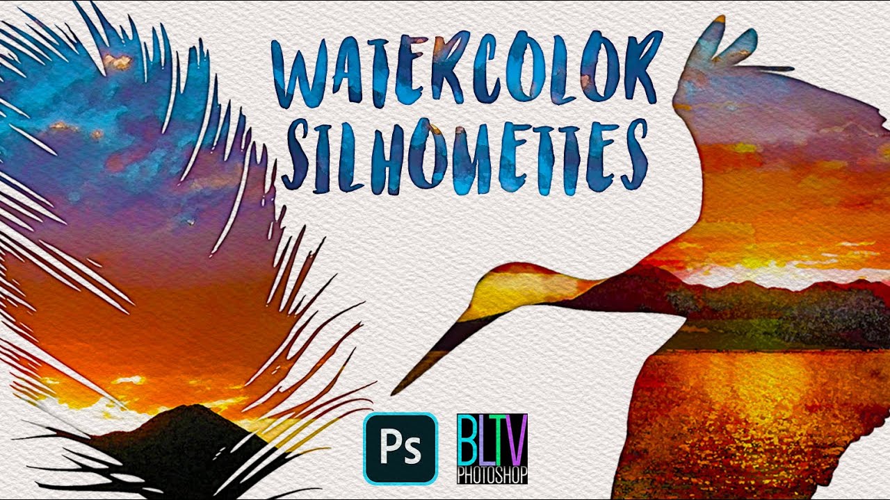 Photoshop: Create watercolor silhouette paintings