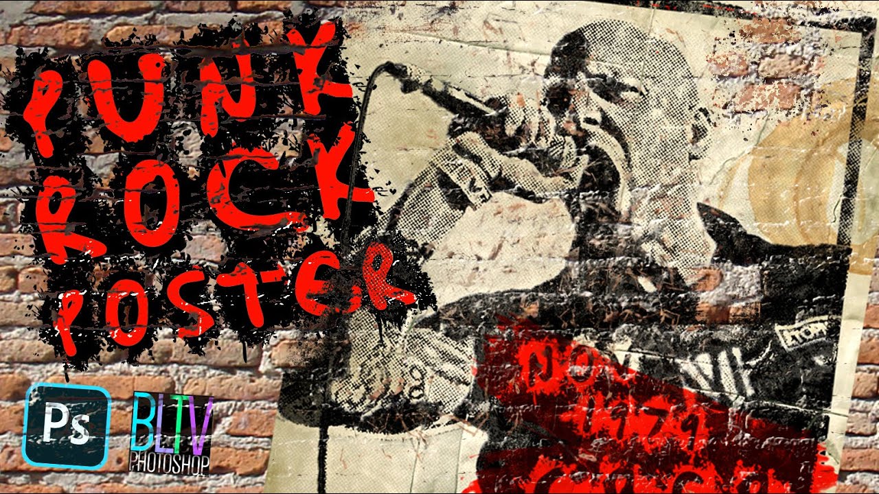 Photoshop: How to design an underground, rock or punk rock poster!🤘