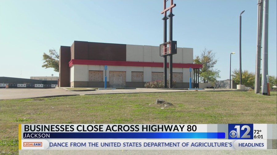 Businesses close across Highway 80 in Jackson