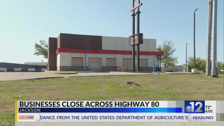 Businesses close across Highway 80 in Jackson