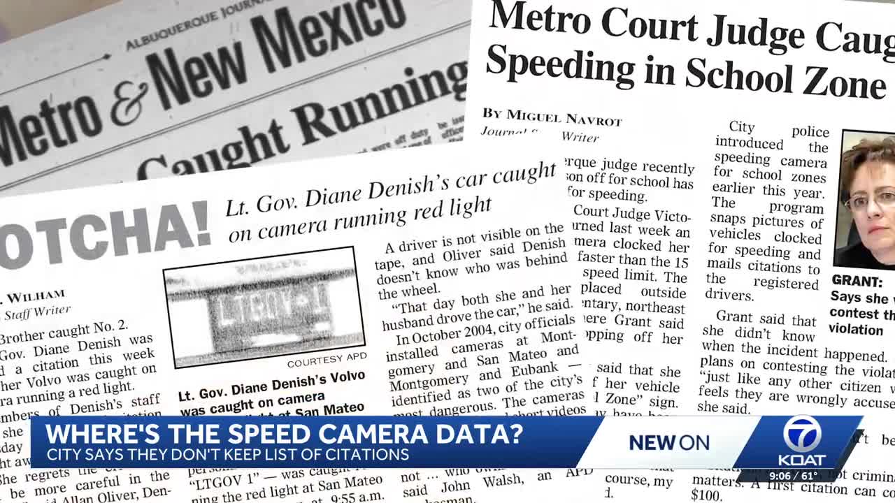 Albuquerque city clerk says speed camera citation list doesn't exist ...