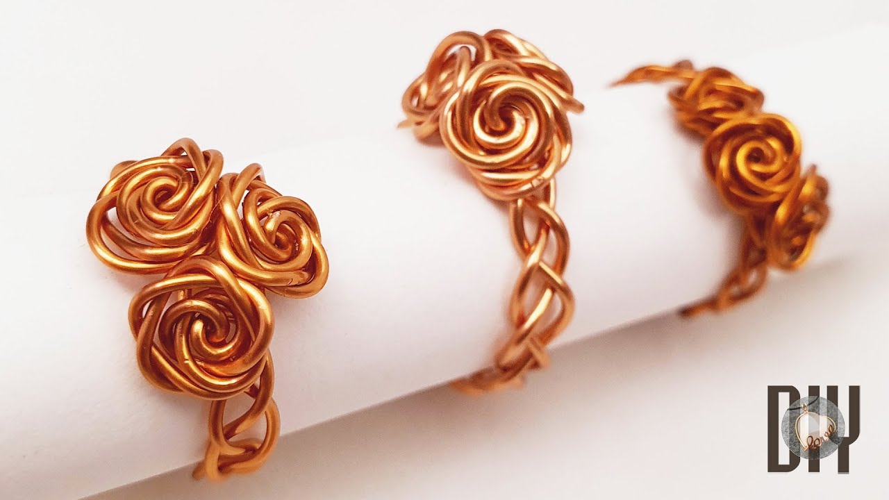 Rose | ring | 3-wire braid | how to do | handmade jewelry | DIY ...