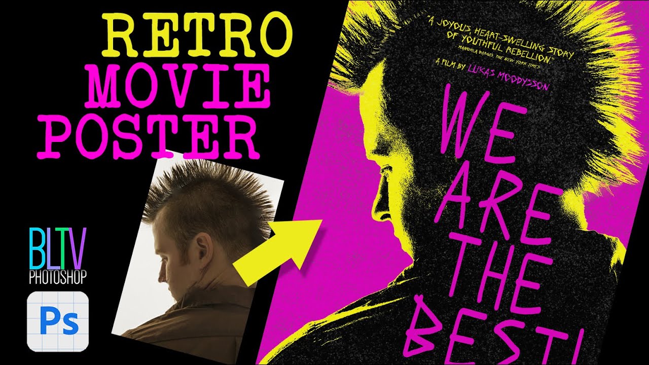Photoshop: How to Recreate a Retro, MOVIE POSTER!!