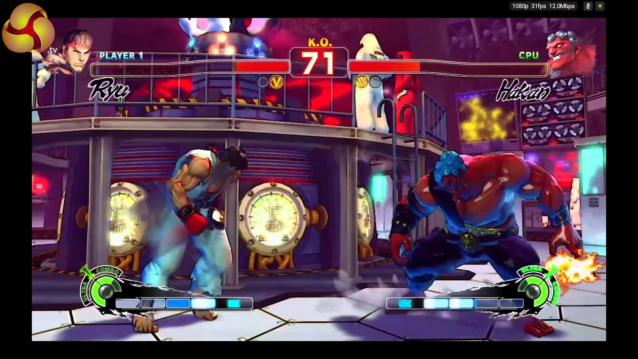 Nvidia Shield Street Fighter gameplay test (Nvidia GRID)