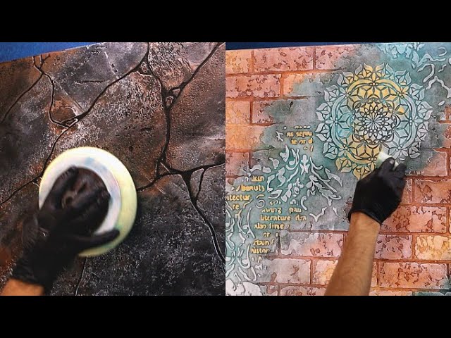 3 stunning textured wall art panels: DIY ancient stone, brick & mandala ...