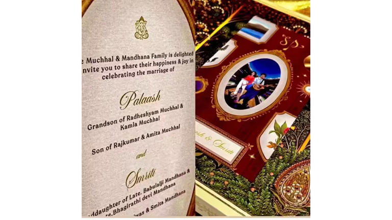 Breaking Viral News : Smriti Mandhana & Palash Muchhal ‘ Wedding Card ...