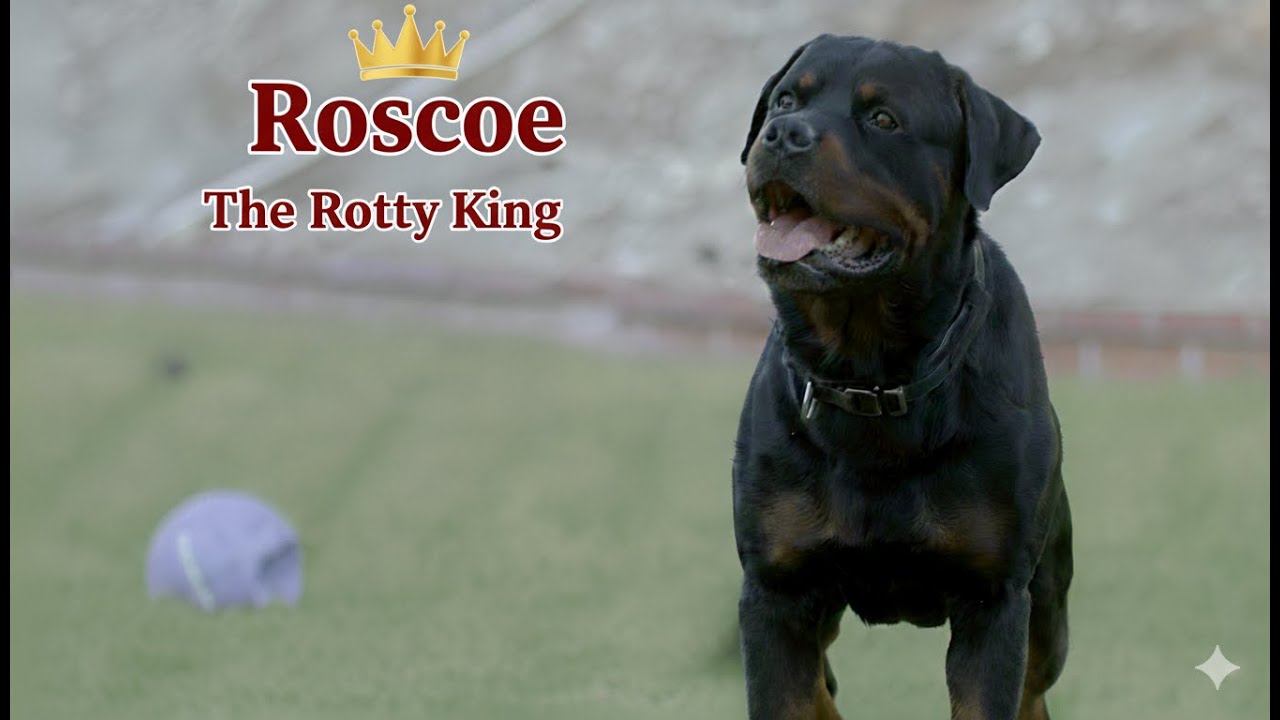 Meet Roscoe the Rotty King's dad, grandad, and breeder!