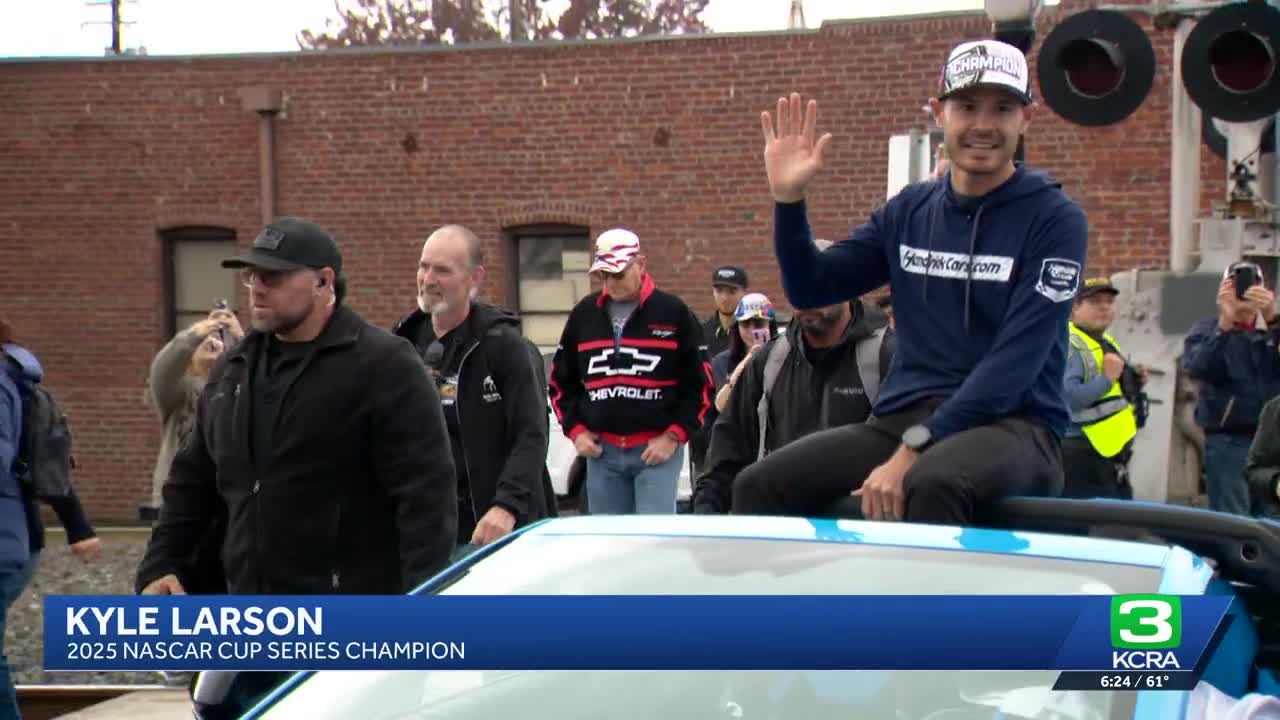 Elk Grove honors NASCAR champ Kyle Larson with parade