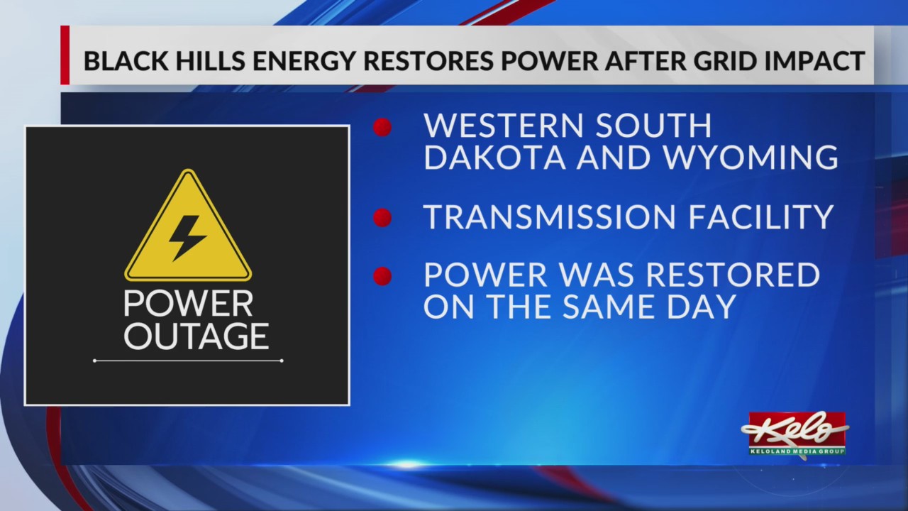 Black Hills Energy restores power after grid impact