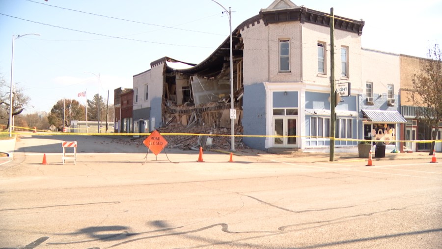 Winslow collapse cleanup on hold as assessments continue