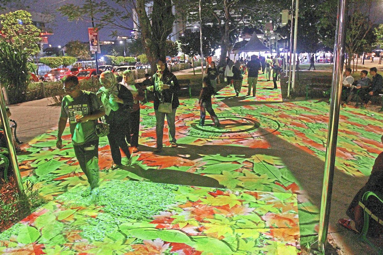 Penang seafront park comes alive with every step