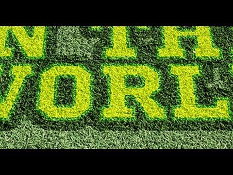 Photoshop Tutorial: GRASS TEXT. How to MakeText look like it's painted ...