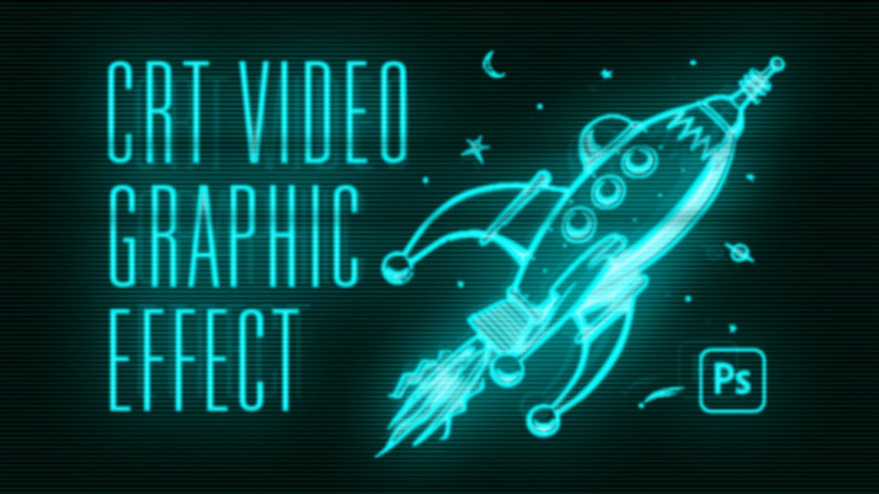 Photoshop: How to create the CRT video monitor graphic & logo effect