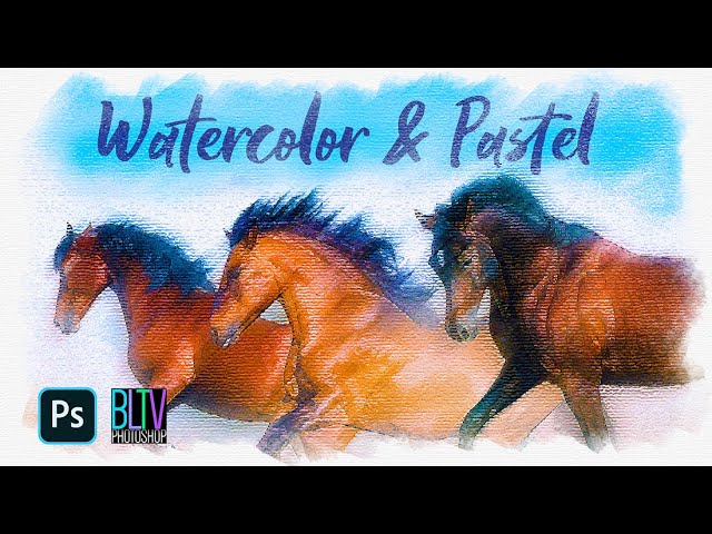 Photoshop: Create the look of watercolor & pastel mixed media drawings ...