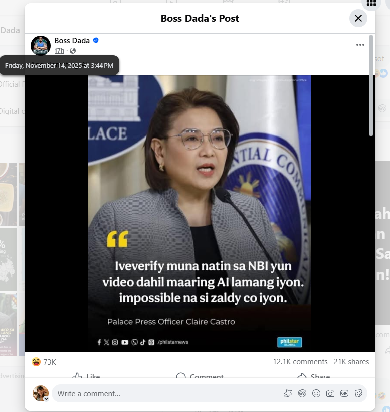 Fact check: Claire Castro did not say Zaldy Co's 'tell-all' video was ...