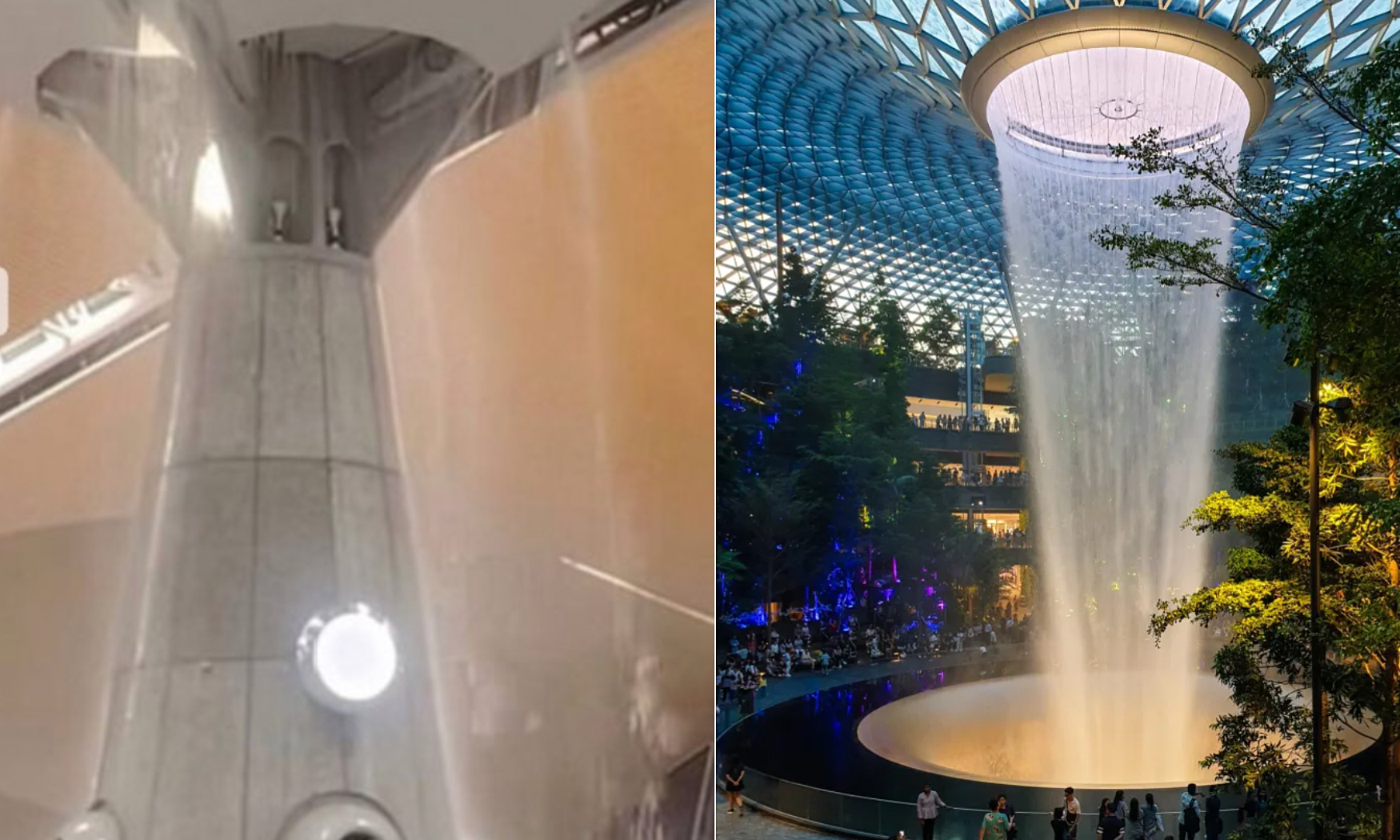 Kuala Lumpur Airport has 'indoor waterfall' like Changi, netizens mock ...