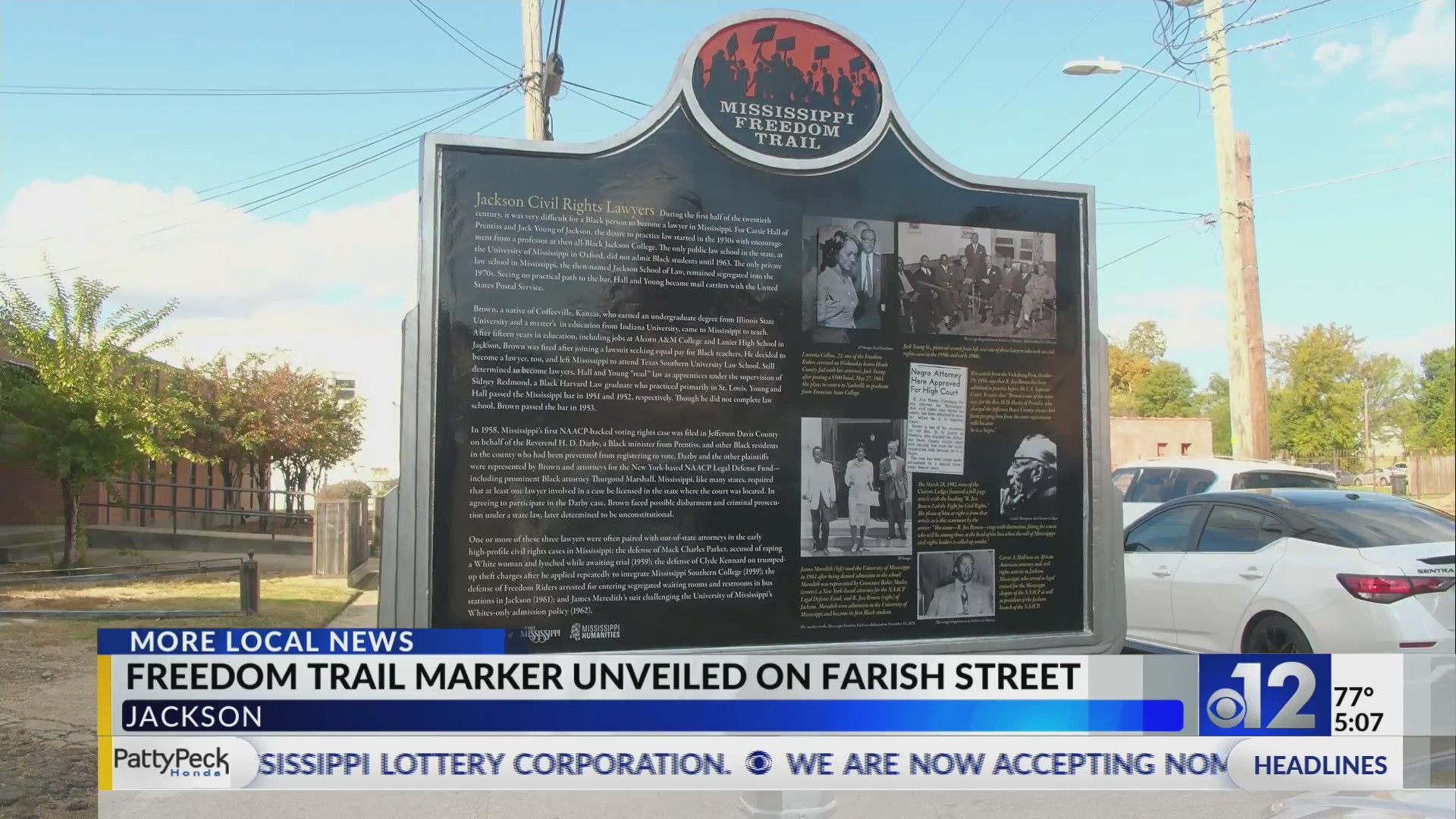 Mississippi Freedom Trail marker honors civil rights lawyers