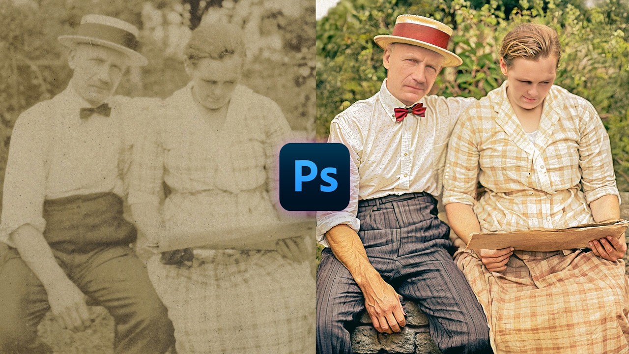 Old damaged photo repair in Photoshop