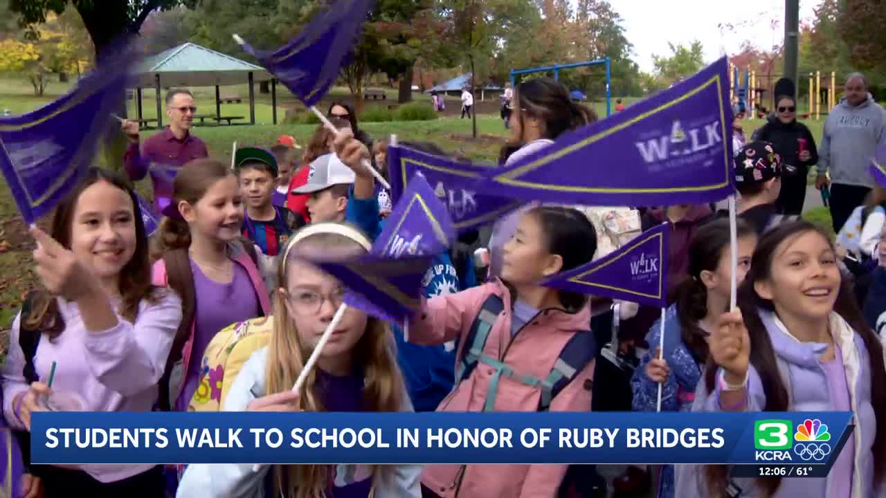 Community walks to school honor civil rights legend Ruby Bridges ...