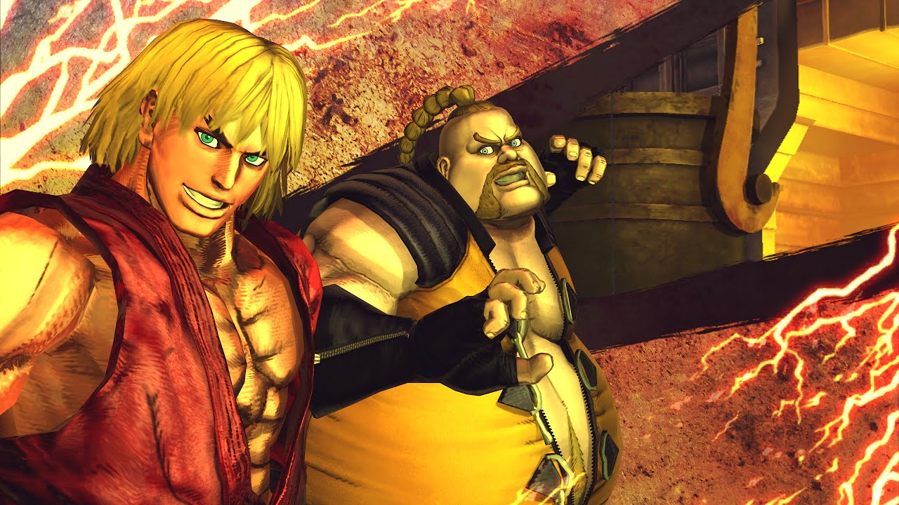 Street Fighter X Tekken playthrough Rufus and Ken (team SF4 rivals!)