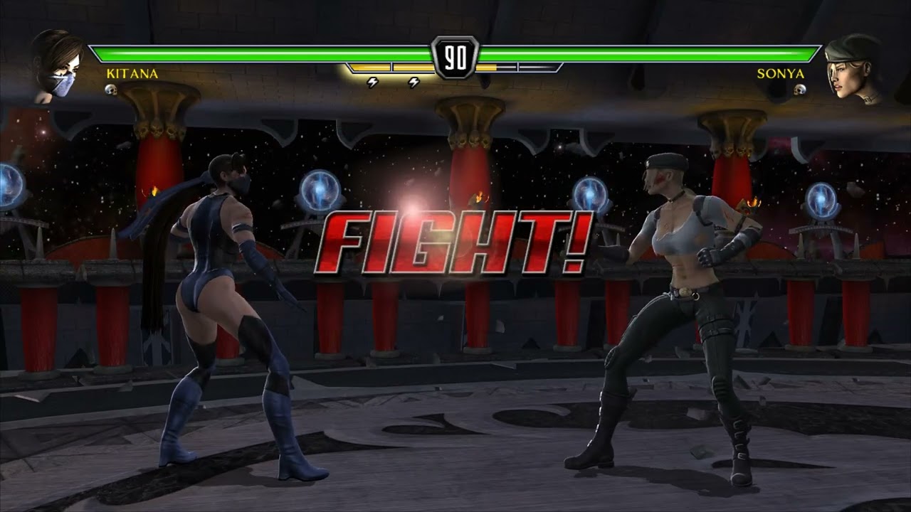 MK vs DC battles Kitana vs Sonya
