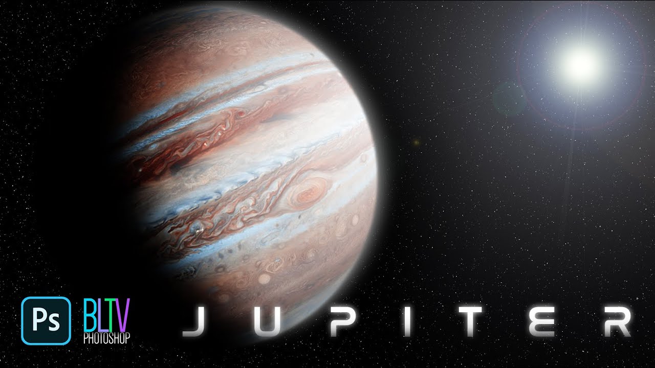 Photoshop: How to create the planet, Jupiter in outer space!