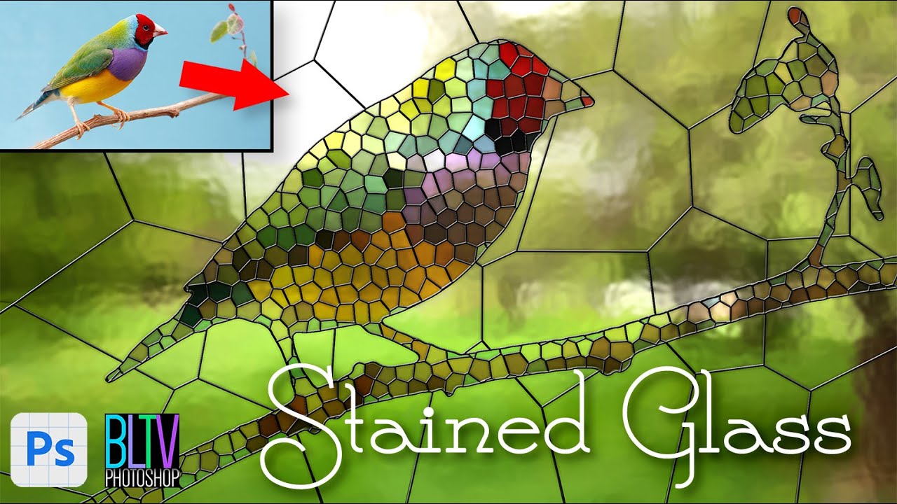 How to transform photos into stained glass windows in Photoshop!