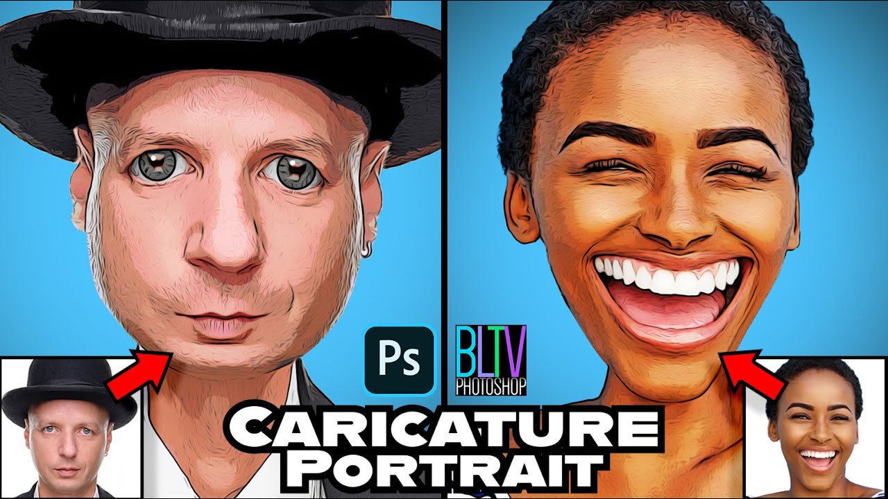 Photoshop: Create a cartoon caricature portrait!