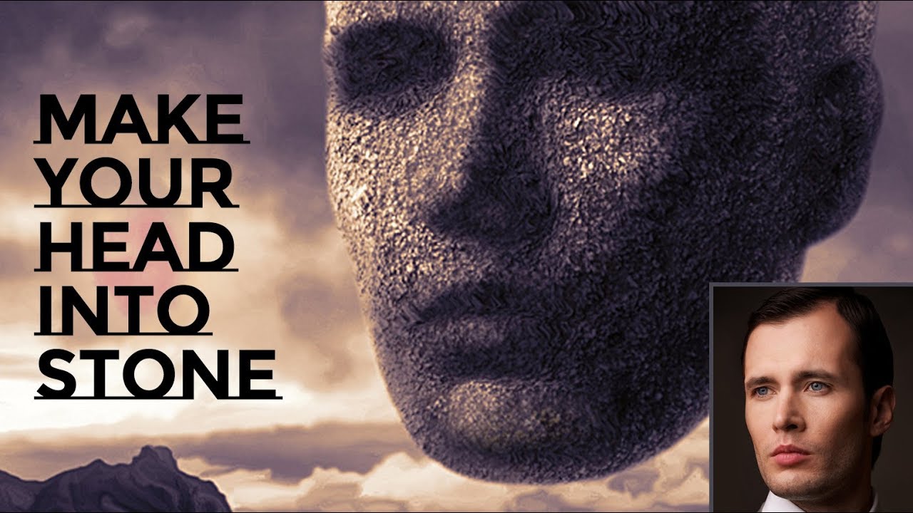 Photoshop: Transform your head into stone